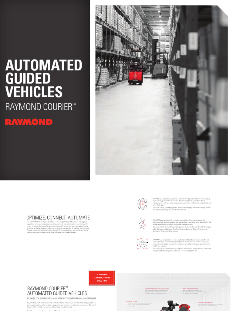 Raymond Automated Courier Brochure | PDF | Automation | Warehouse