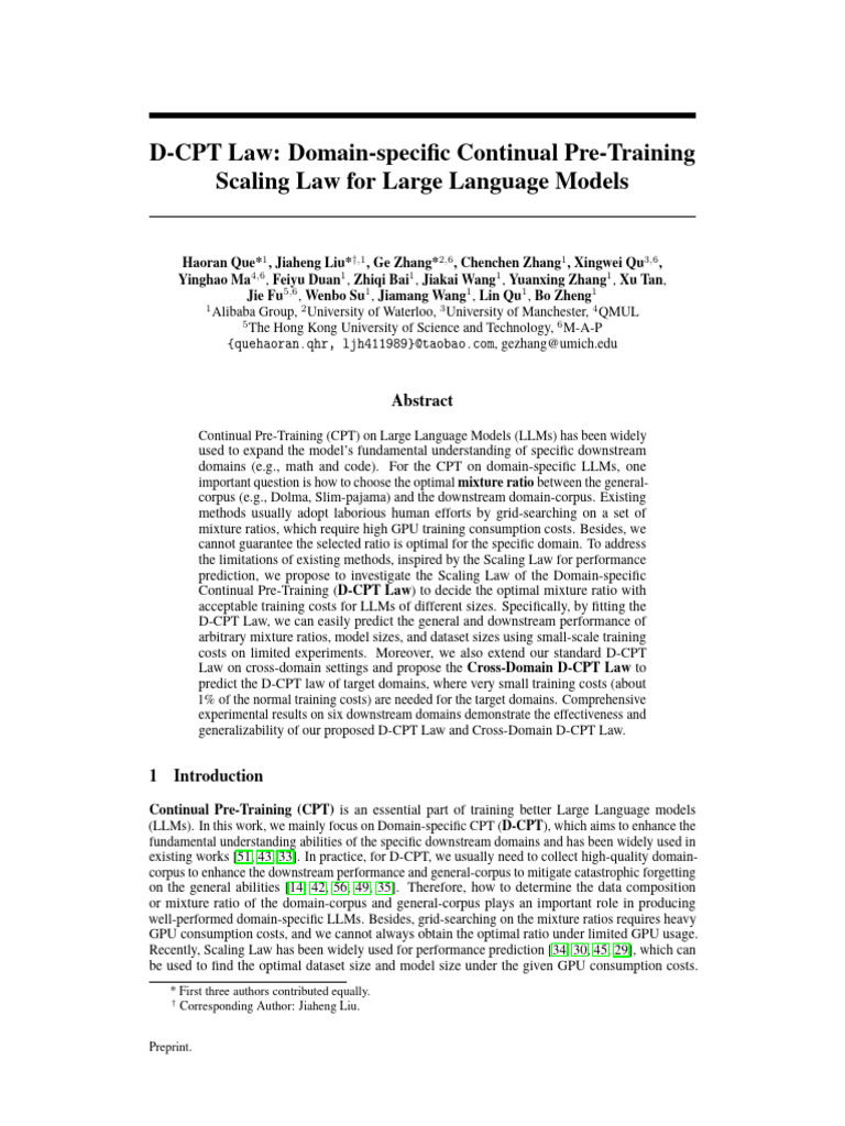 D-CPT Law for Optimal Mixture Ratios | PDF | Applied Mathematics
