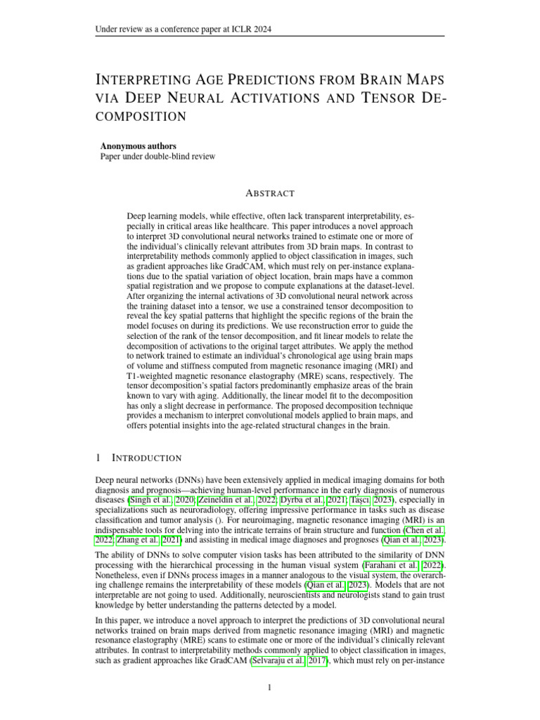 2023 - Interpreting Age Predictions From Brain Maps Via Deep Neural Activations and Tensor ...