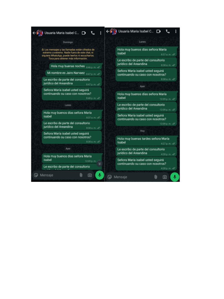 Entablar Comunicacion Con La Usuaria Maria Isabel ...