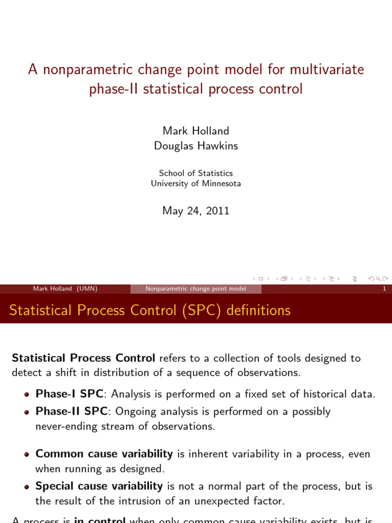 Non-Parametric Change Point Model | PDF | Smelting | Nonparametric Statistics