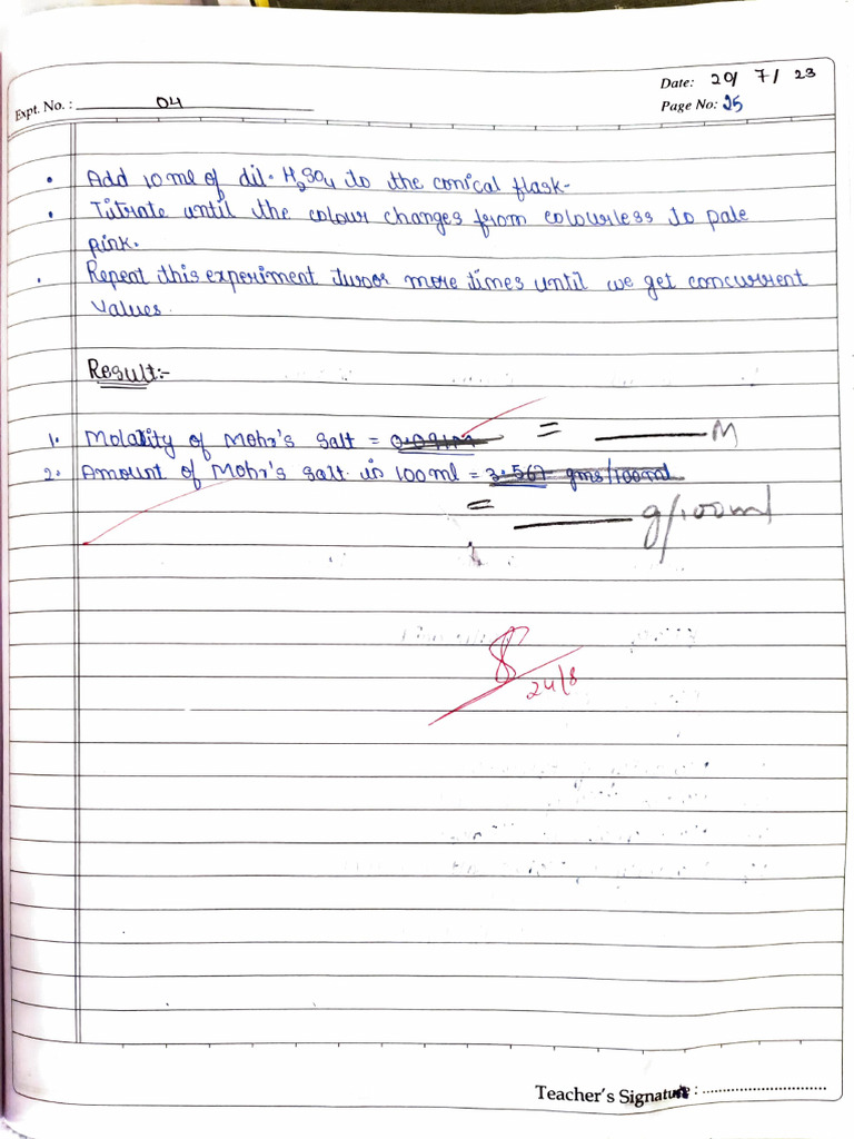 LFJC Chemistry Practical Record Book Part 2 | PDF | Products Of ...