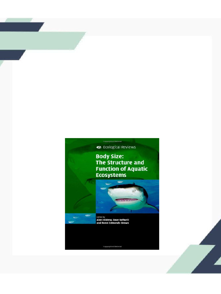 (Ebook) Body Size: The Structure and Function of Aquatic Ecosystems by ...
