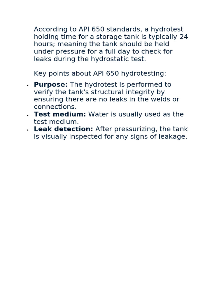 According To API 650 Standards | PDF