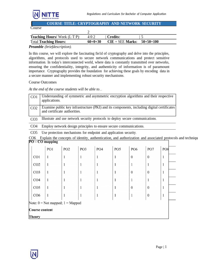 Crypto&net Security 4th BCA Updated | PDF | Cryptography | Public Key ...