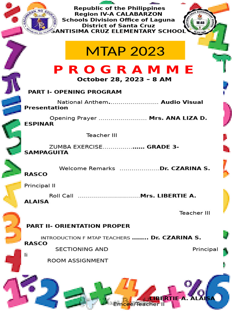 Mtap Opening | PDF