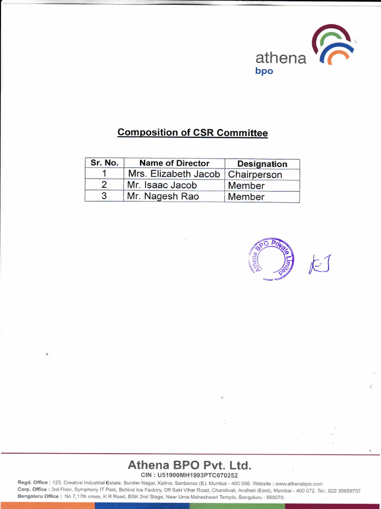 CSR Comittee | PDF