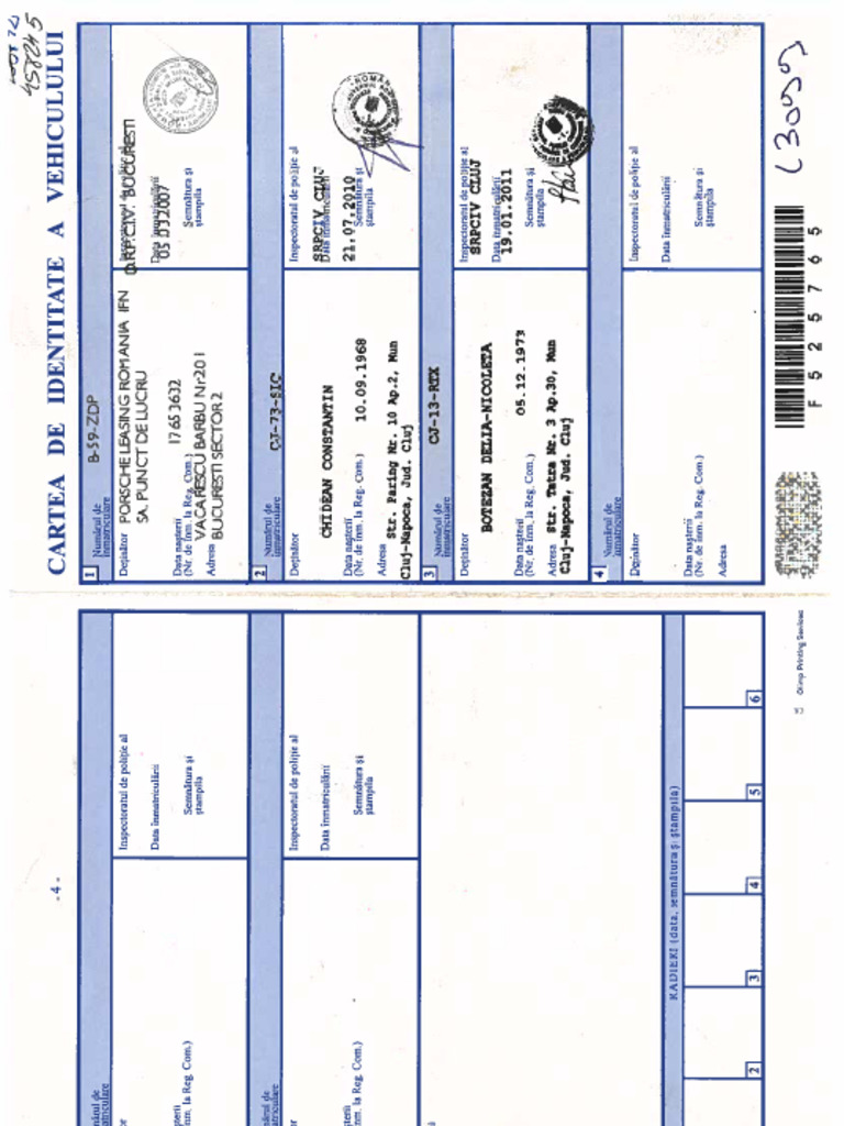 Carte Identitate VW Polo Coperta Fata | PDF