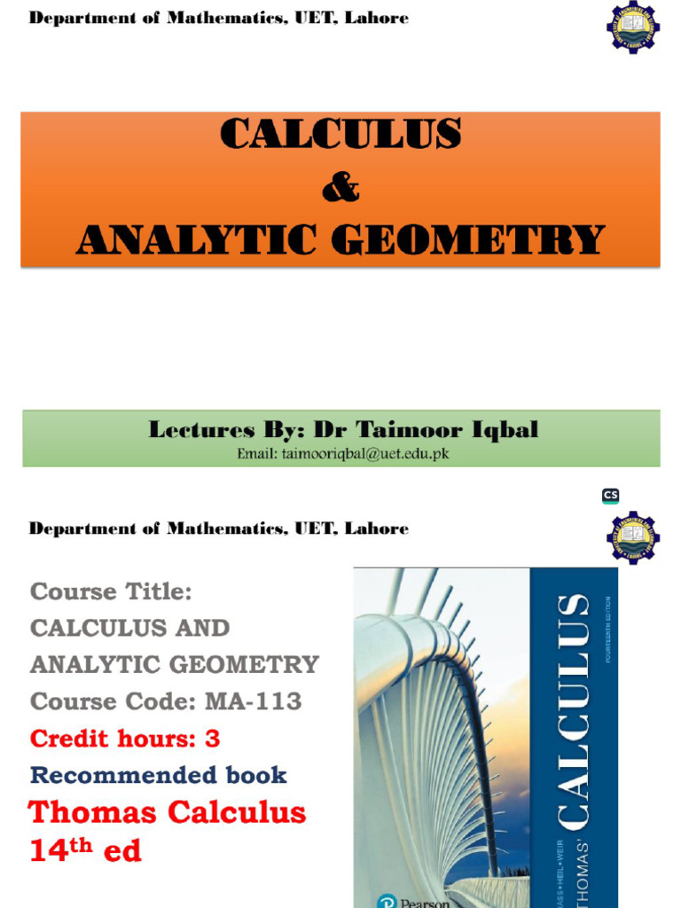 CALCULUS CH 03 LECTURE-2 (Trigonometric Functions) ( | PDF