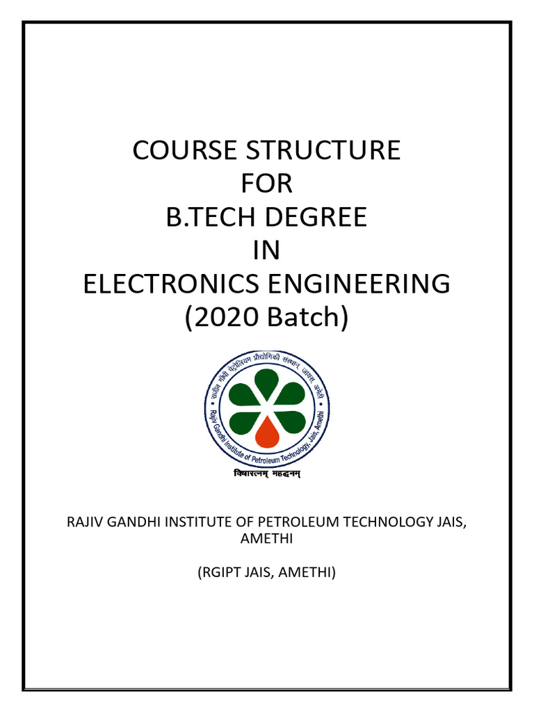 202302131544011748BTech in Electronics - 2022 Batches | PDF | Network Analysis (Electrical ...