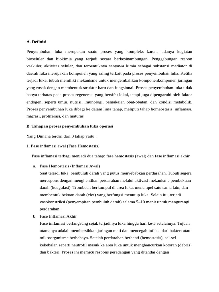Proses Penyembuhan Luka dan Inflamasi | PDF