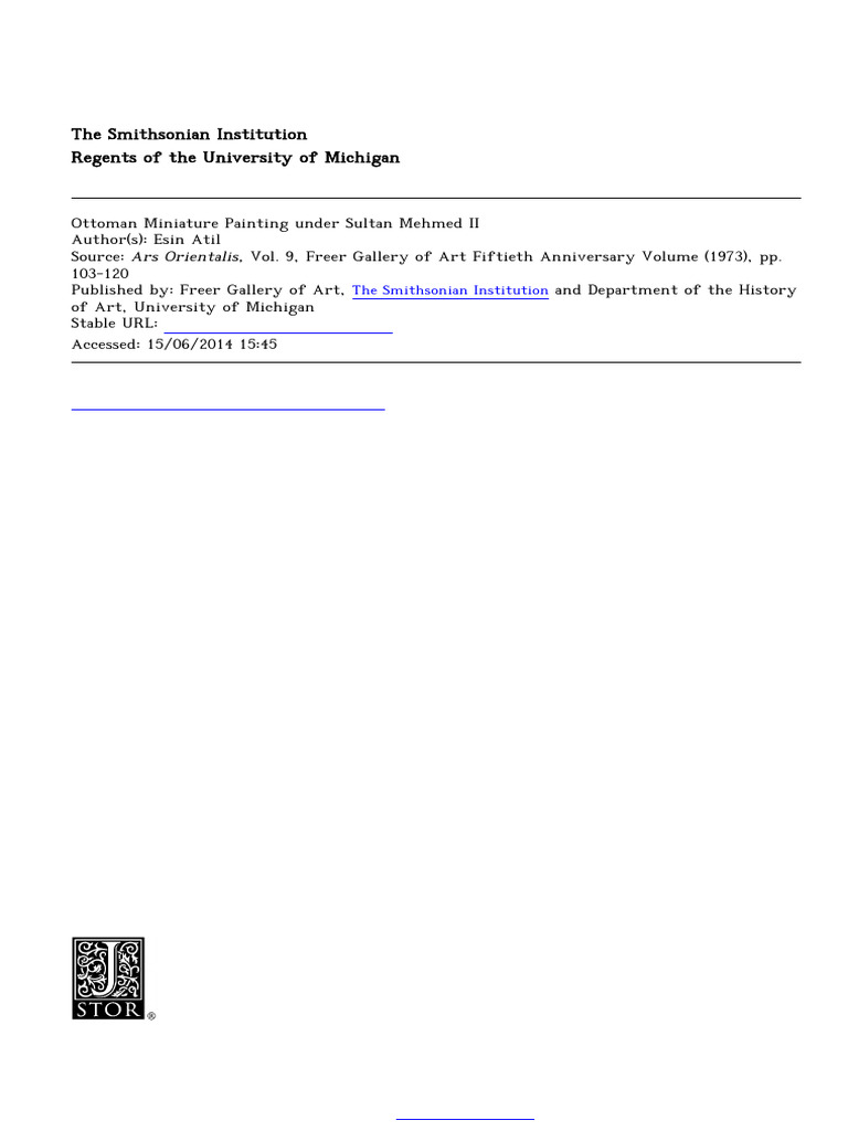 Ottoman Miniature Painting: Mehmed II | PDF