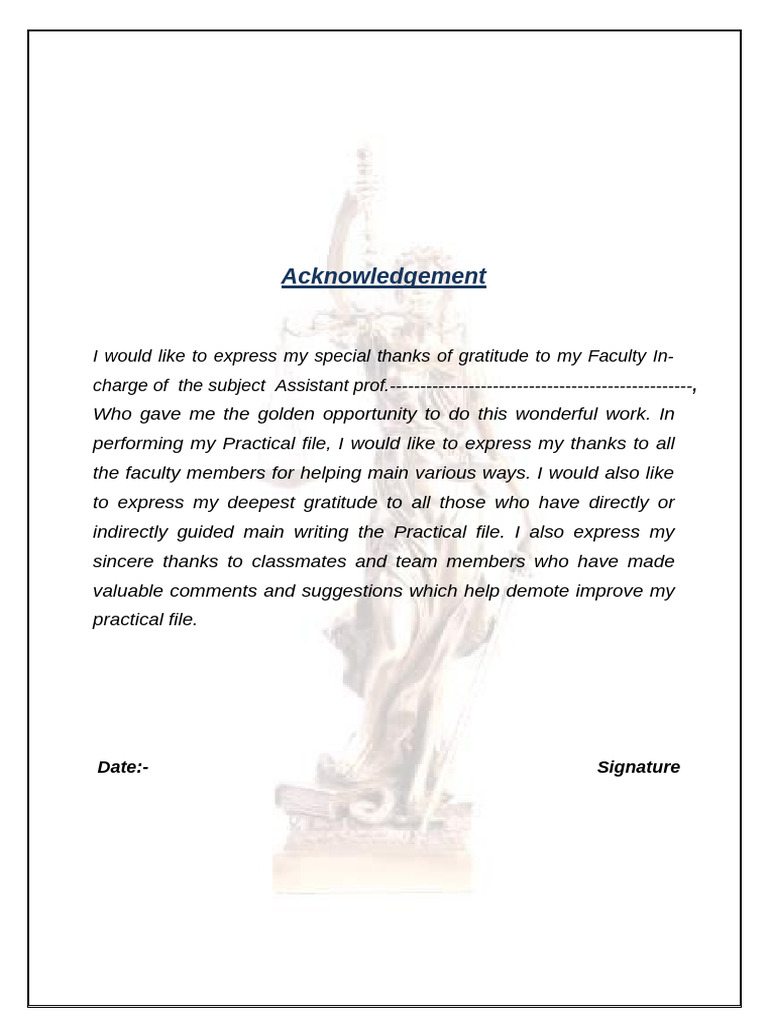 Professional Ethics Acknowledgement | PDF