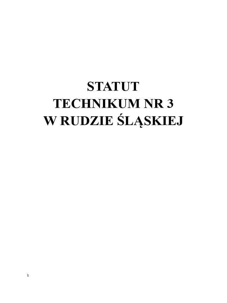 Statut Technikum NR 3 | PDF