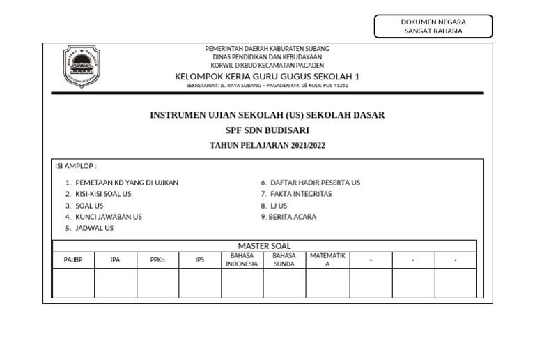 KAPER AMPLOP US 2021-2022 | PDF