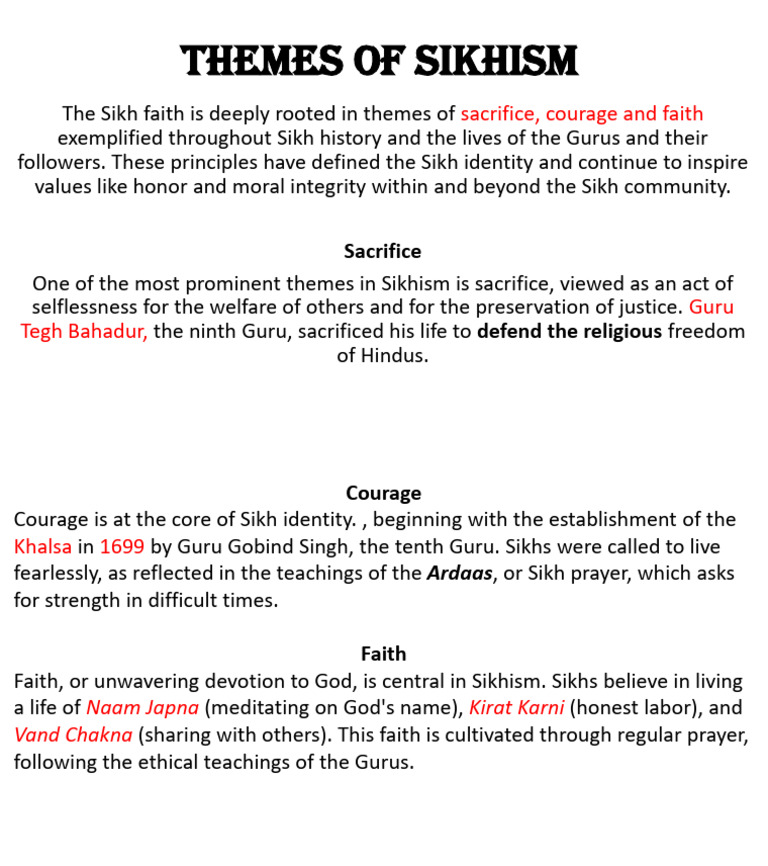 THEMES OF SIKHISM | PDF