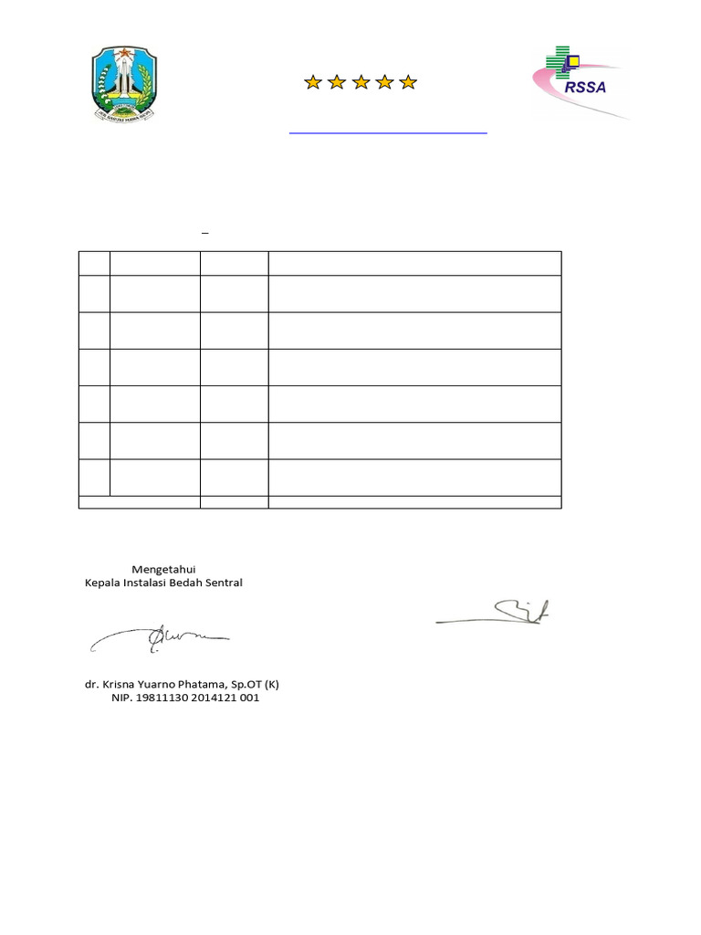 Contoh Rekapan Bukti Dukung Pelayanan Dengan Periode Waktu 6 Bln | PDF