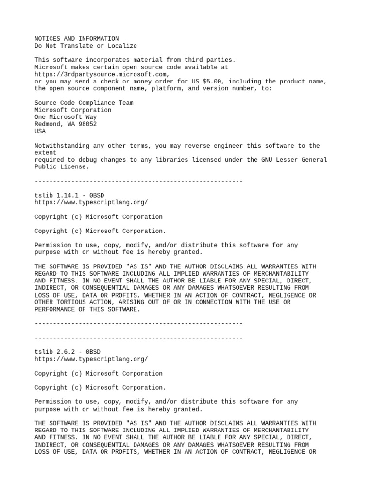 Third Party Notices | PDF | Copyright | License