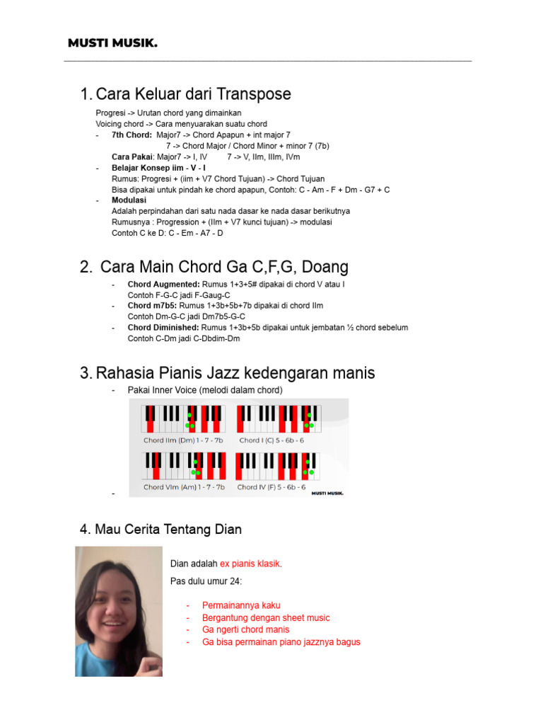 Progresi Chord Manis untuk Jazz | PDF