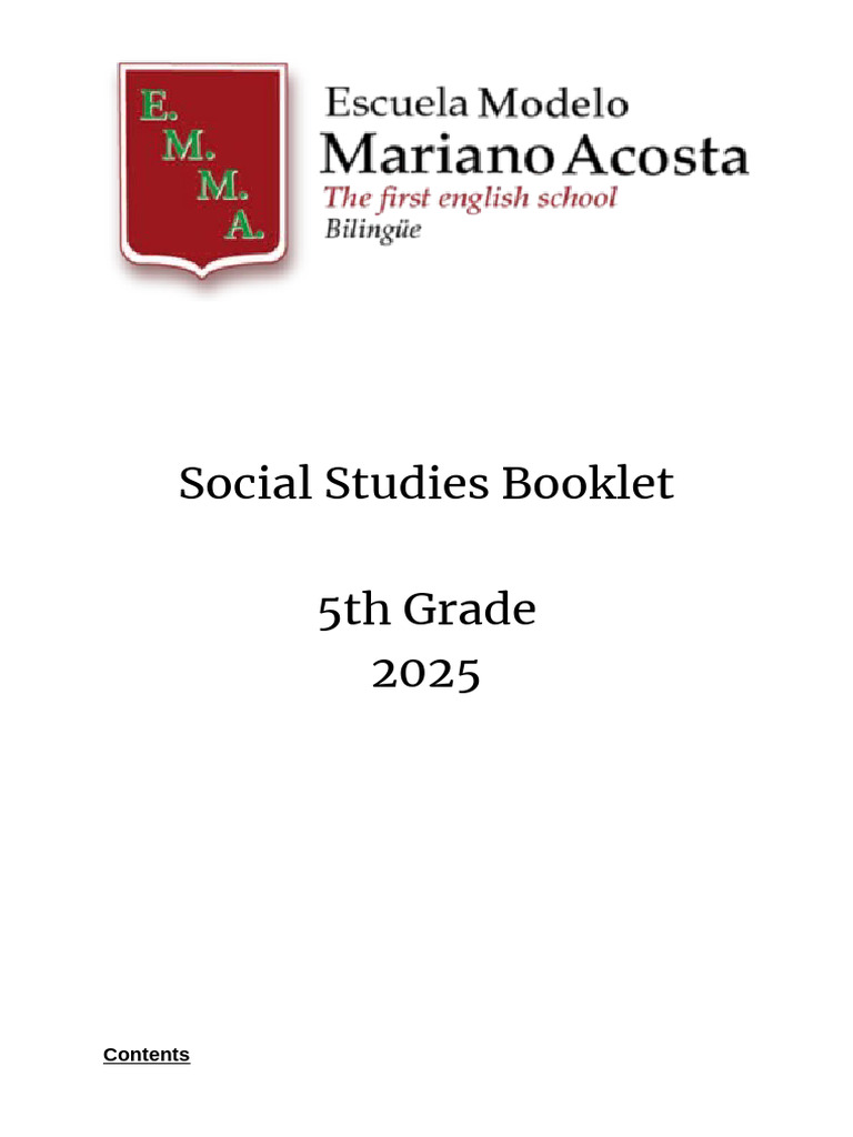 5th Grade Social Studies Guide 2025 | PDF | Mountains | Continent