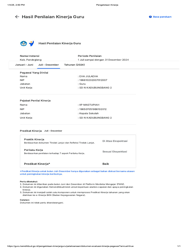 Pengelolaan Kinerja Eha Julaeha 2 | PDF