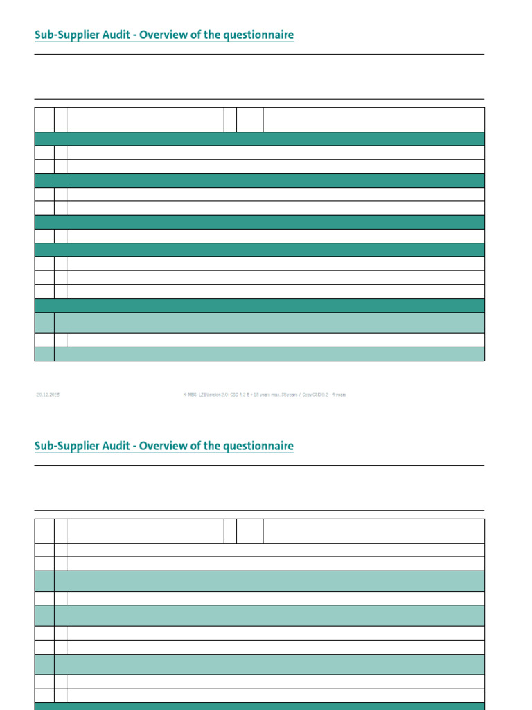 Sub-supplier_audit-Overview_of_the_questionnaire_V2.0_EN | PDF ...
