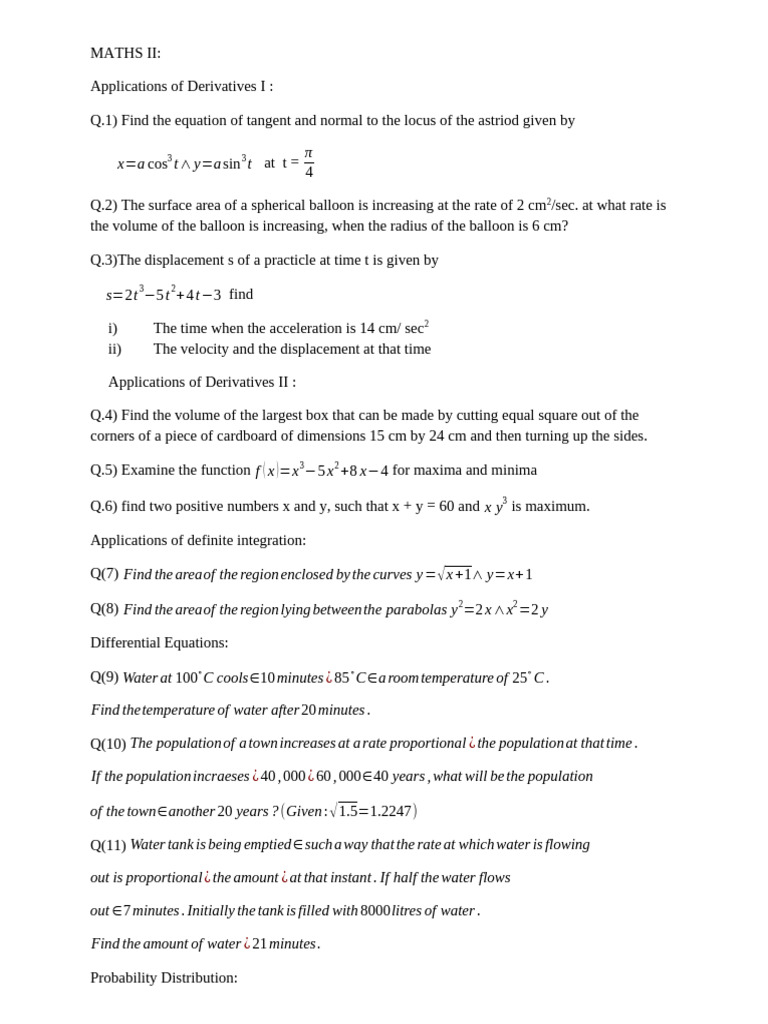 Practice Questions For Prelim Practical Exam | PDF | Geometry | Mathematics