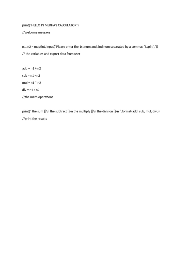 Calculator Explation | PDF