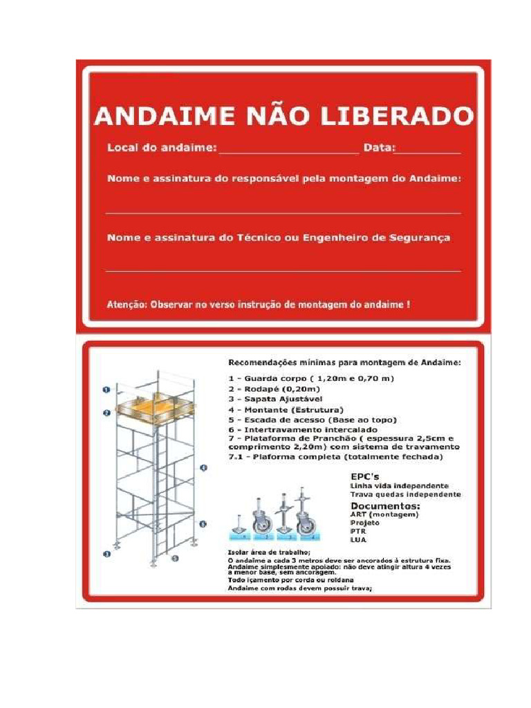 Andaime Nao Liberado | PDF