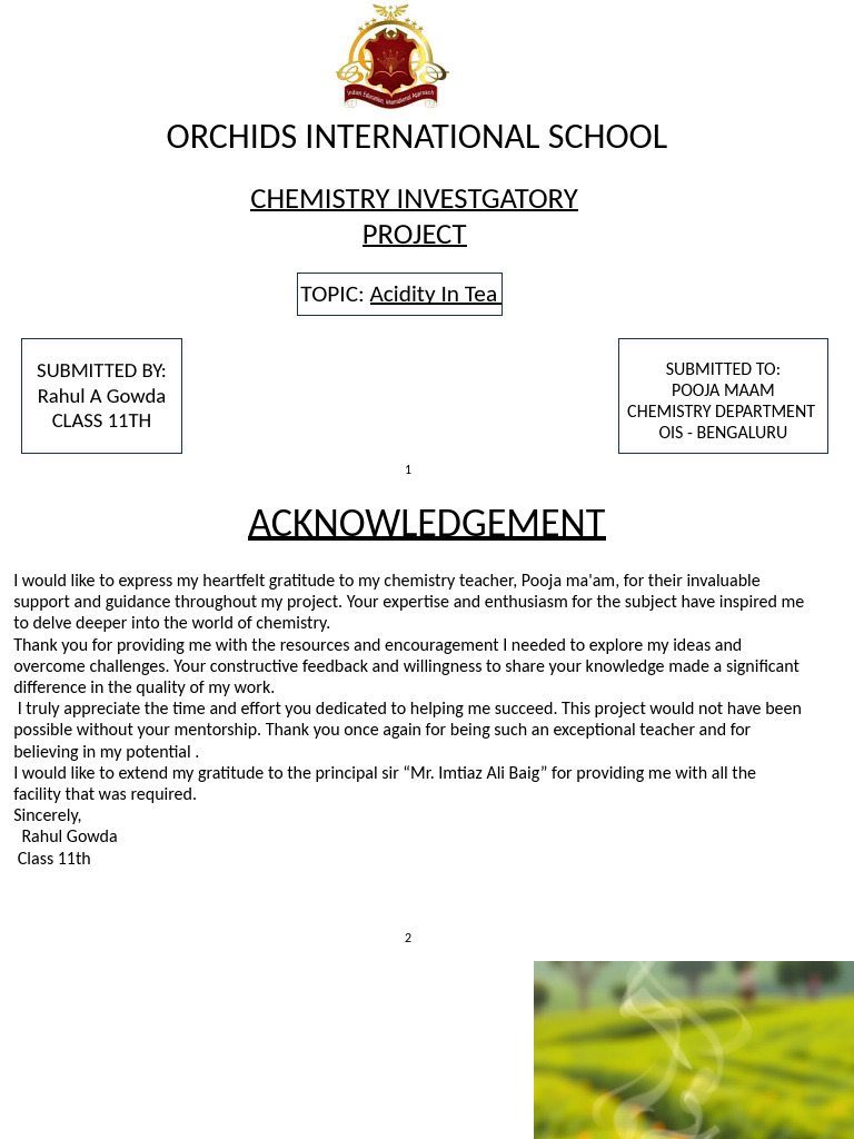 The Science of Acidity in Tea | PDF | Taste