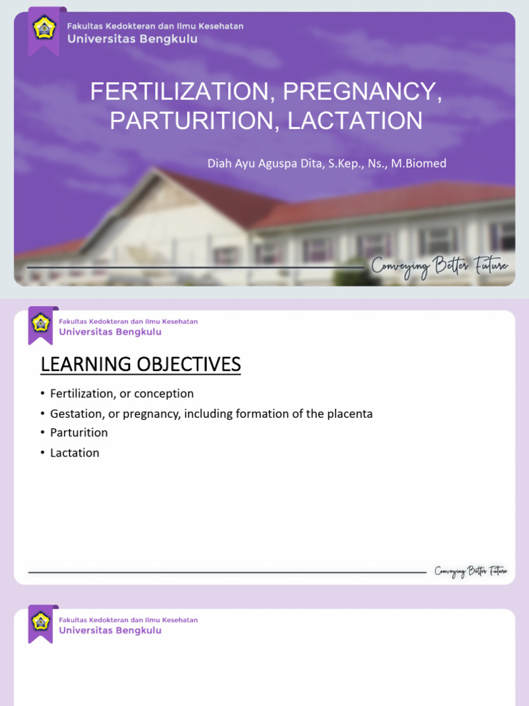 Fertilization, Gestation, Parturition, and Lactation | PDF | Lactation ...
