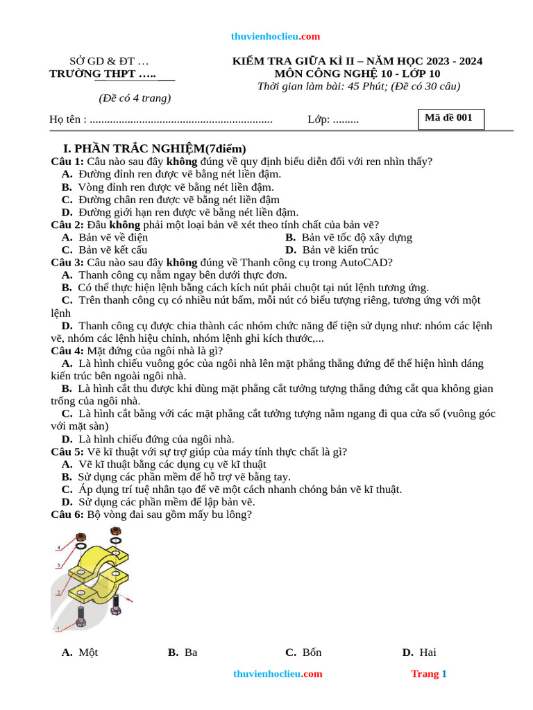 thuvienhoclieu.com-De-kiem-tra-giua-HK2-Cong-nghe-10-KNTT-23-24 | PDF