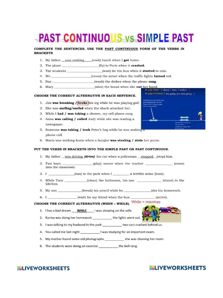 Past Simple and Continuous 4 | PDF