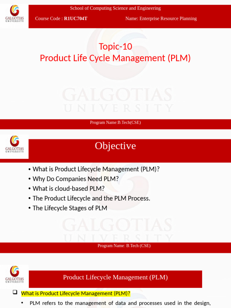 Lecture-10-Product Life Cycle Management (PLM) | PDF | Product Lifecycle | Business