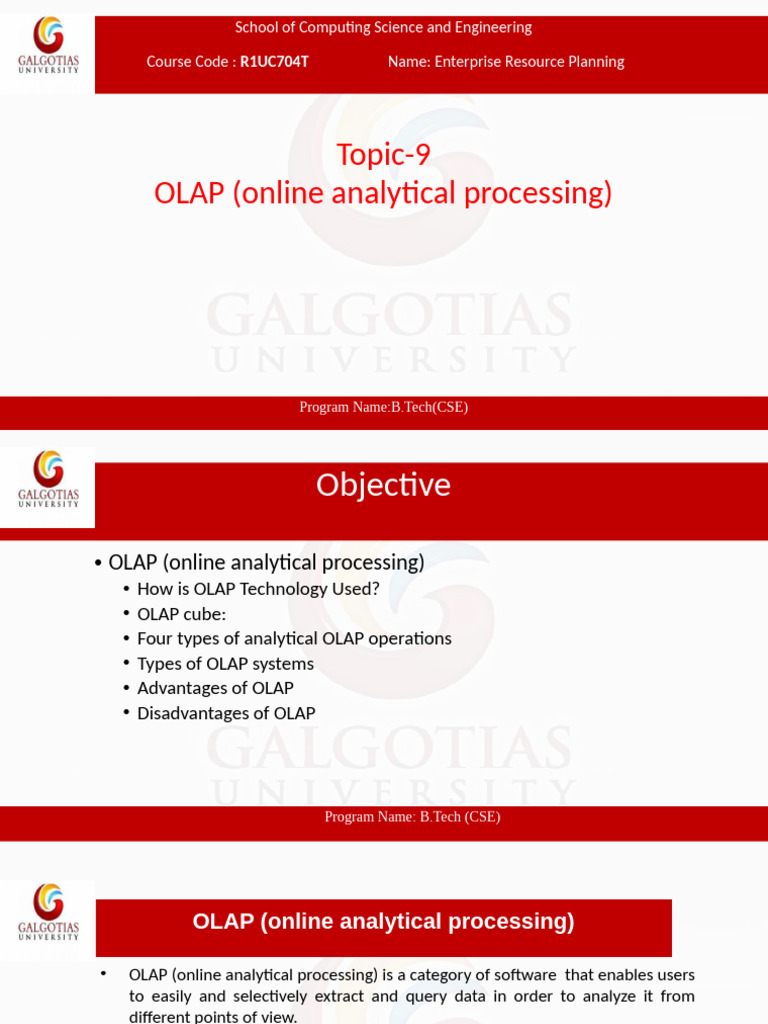 Lecture 9 OLAP | PDF | Information Retrieval | Computing