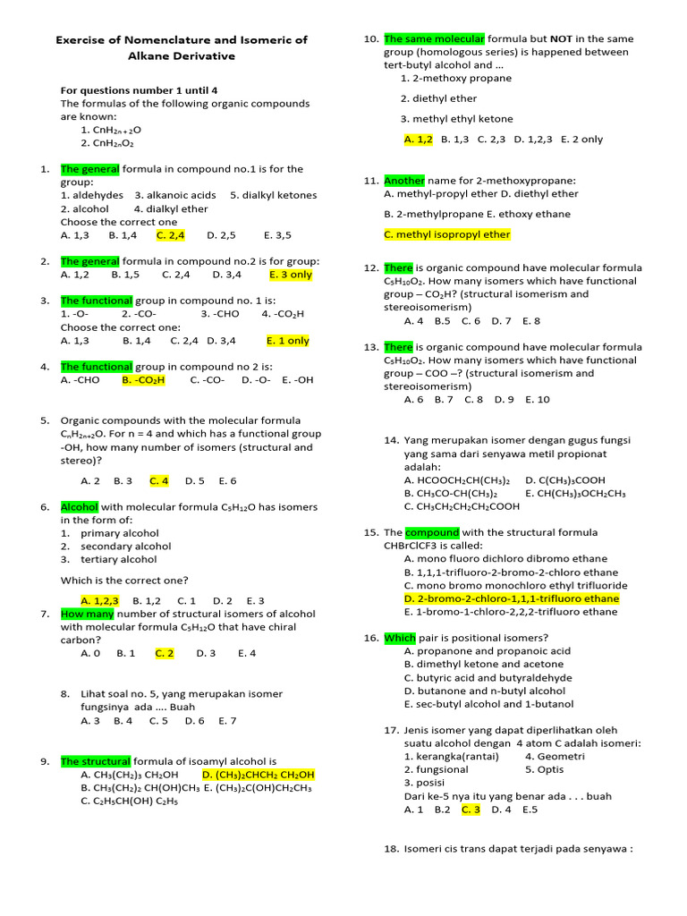 5._lat_tata_nama_isomeri_k_karbon_-_copy_240909_044659 | PDF | Ether ...