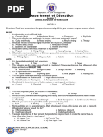 Test II: Enumeration Direction: Give What Is Being Ask. Write Your ...