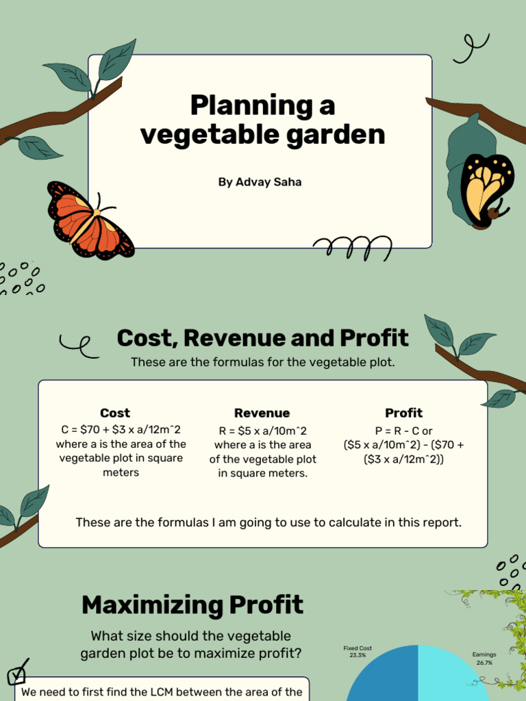 Planning A Vegetable Garden | PDF | Revenue | Payments