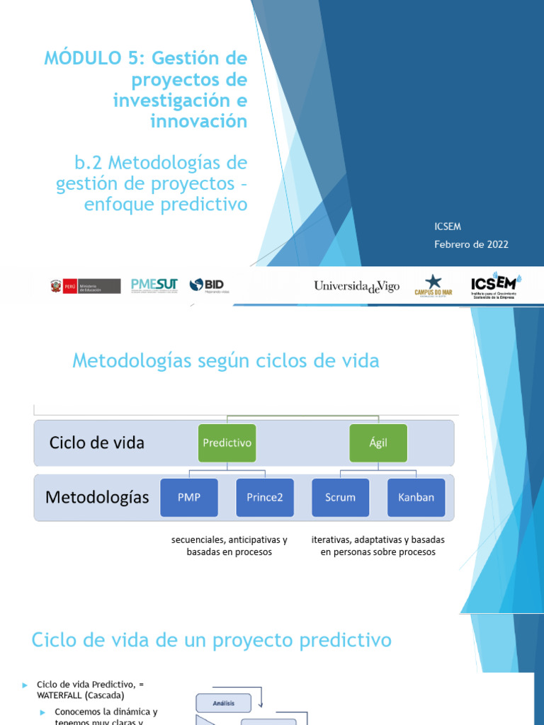 5.b.1 Metodologías de Gestión de Proyectos - Enfoque Predictivo | PDF ...
