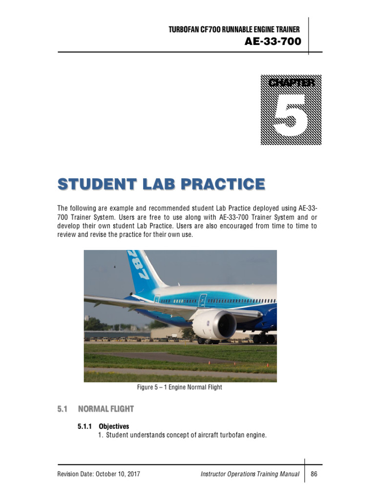 Ae 33 700 Student Lab Practice1 - Turbofan CF700 Runable Engine Trainer ...