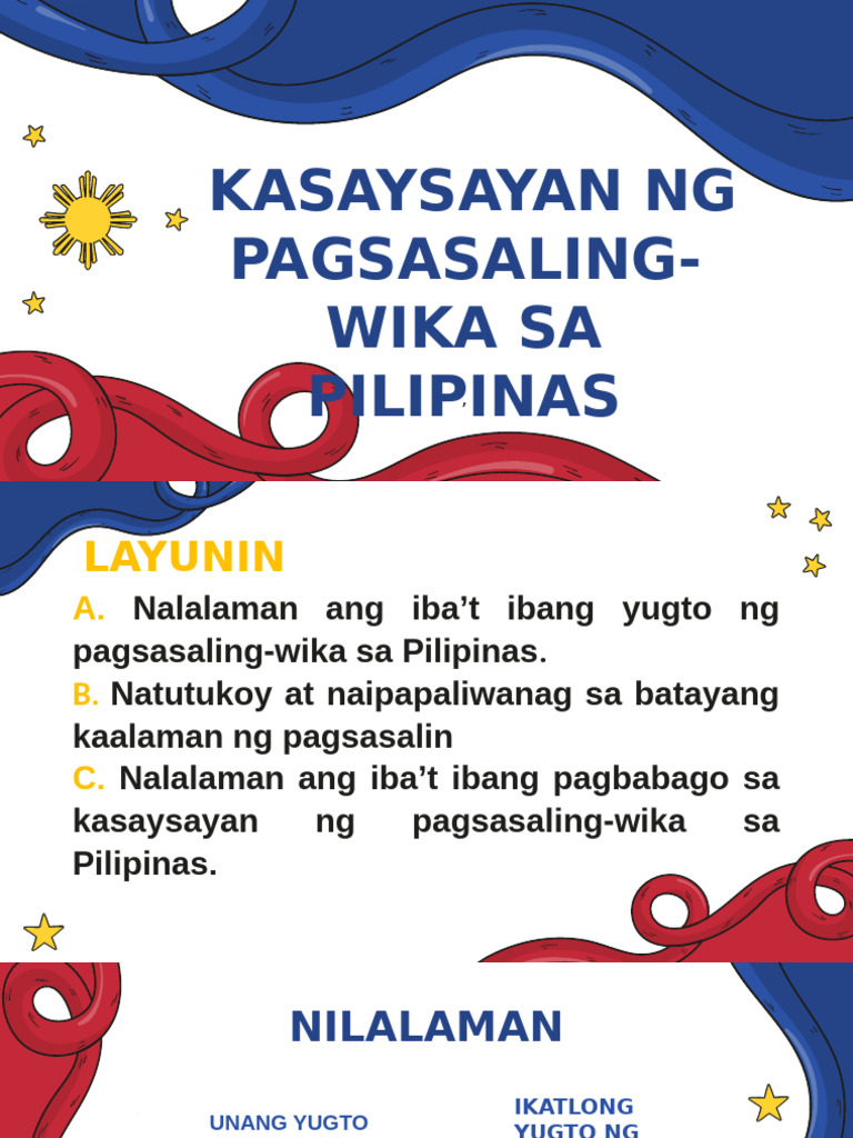 Kasaysayan NG Pagsasaling Wika Sa Pilipinas | PDF
