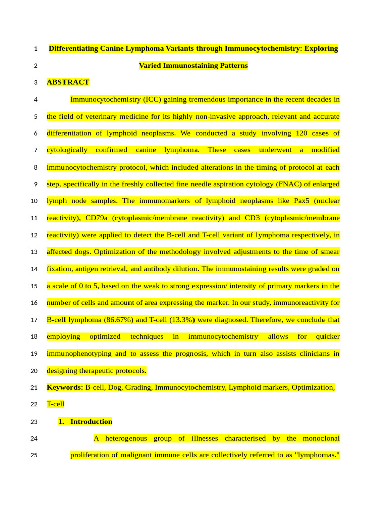 Test Sample Biotechnology | PDF | Lymphoma | Immunostaining