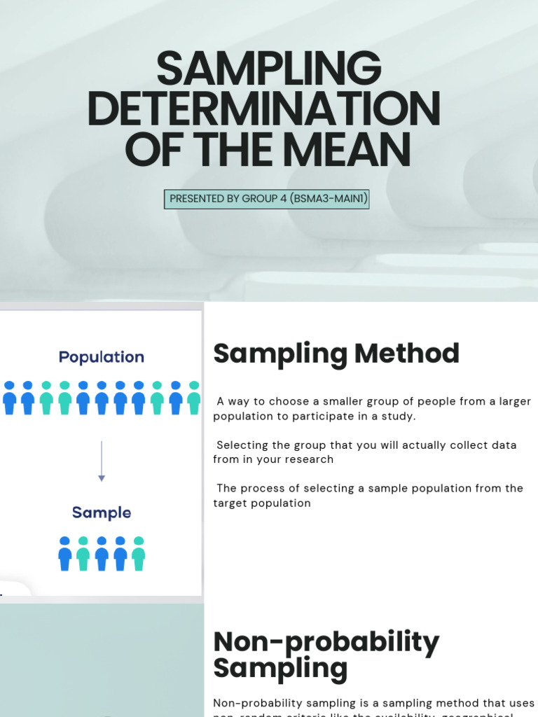 Sampling Determination | PDF | Sampling (Statistics) | Stratified Sampling