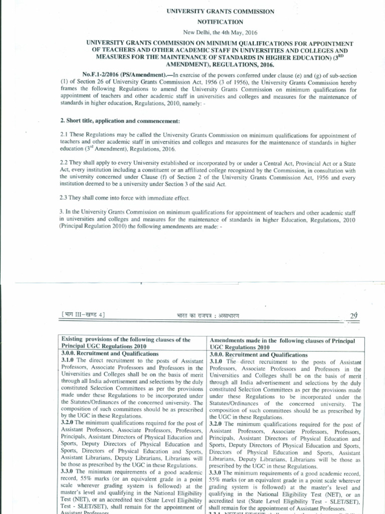 UGC Revised Regulations May 2016 | PDF