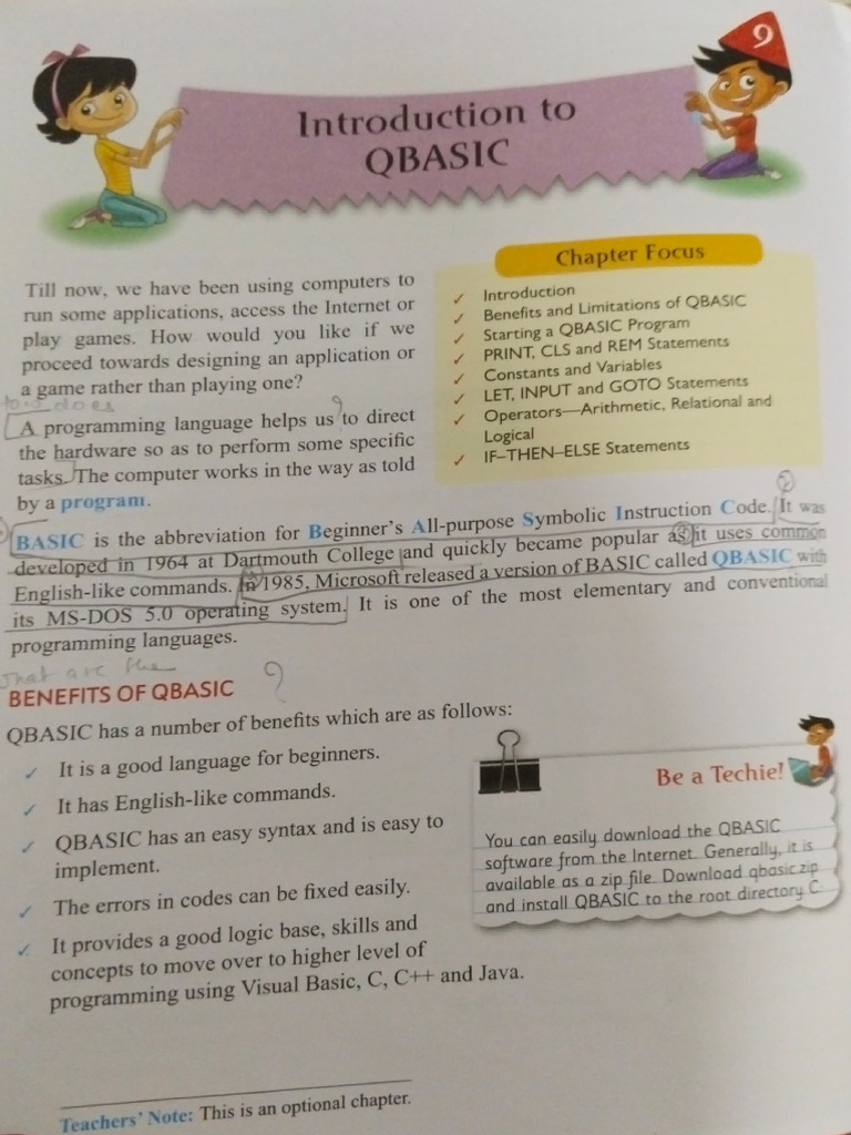 QBASIC Programming Basics Guide | PDF | Computer Program | Programming