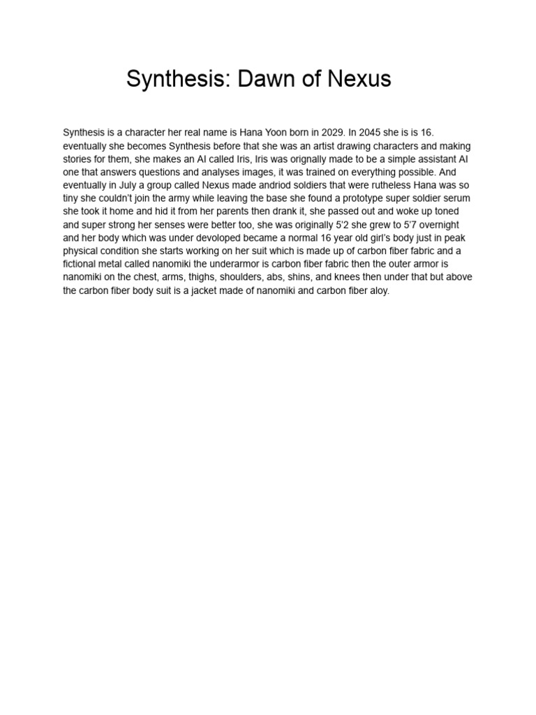 Synthesis- Dawn of Nexus | PDF