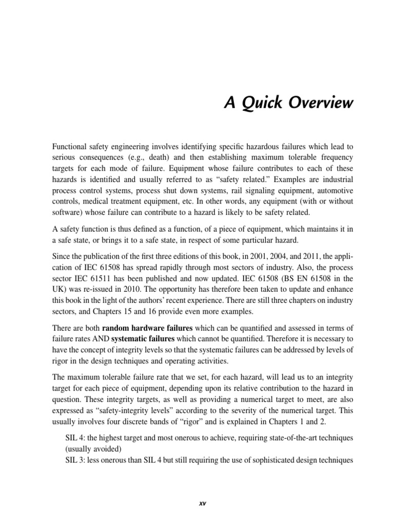 A Quick Overview - 2016 - The Safety Critical Systems Handbook | PDF ...