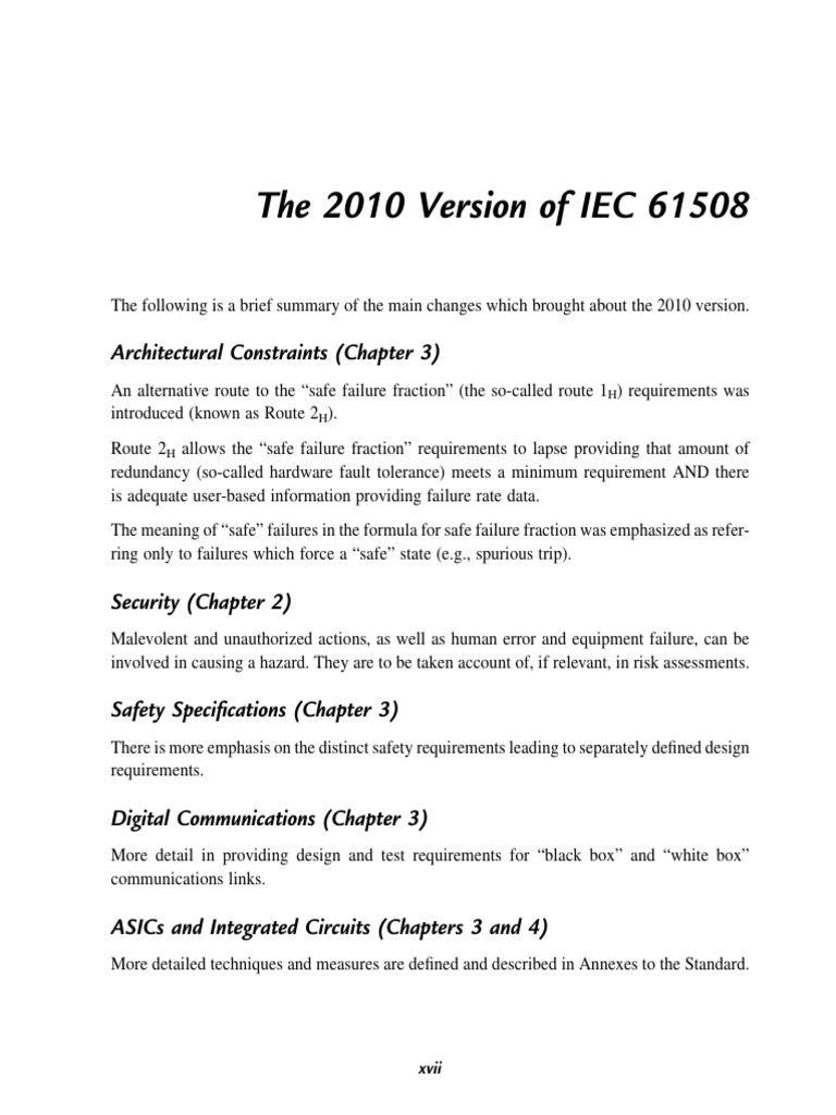 The 2010 Version of IEC 61508 2016 The Safety Critical Systems Handbook ...