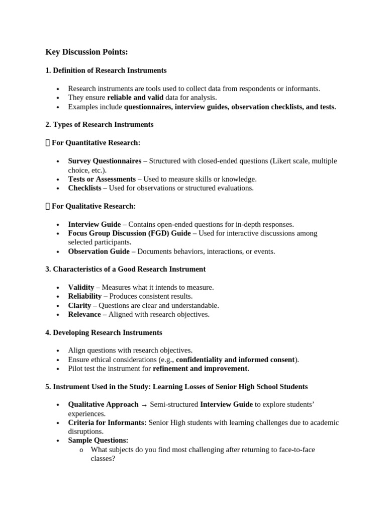Chapter III Instrument of The Study | PDF | Survey Methodology ...