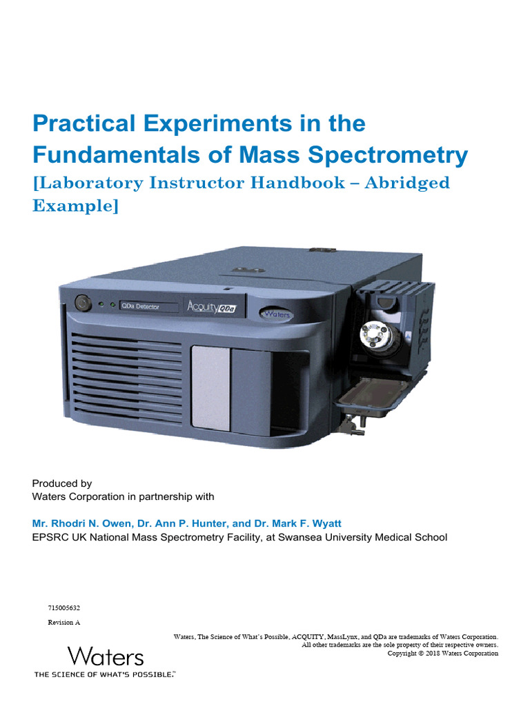 Qda Academia Abridged Handbook Example | PDF | Mass Spectrometry | Mass ...